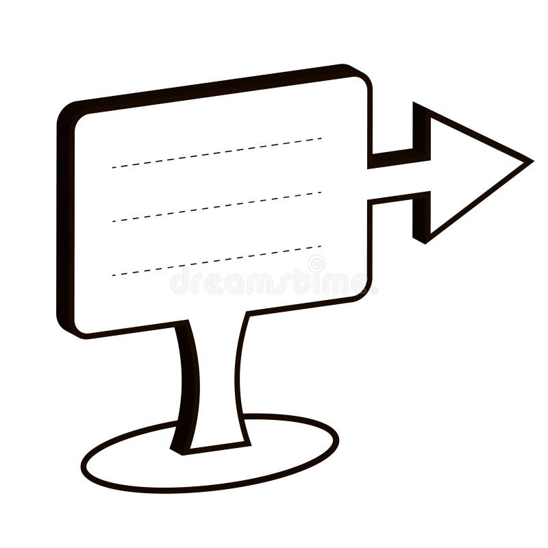 White Arrow Pointing To the Right and Right Side. Vector Illustration ...