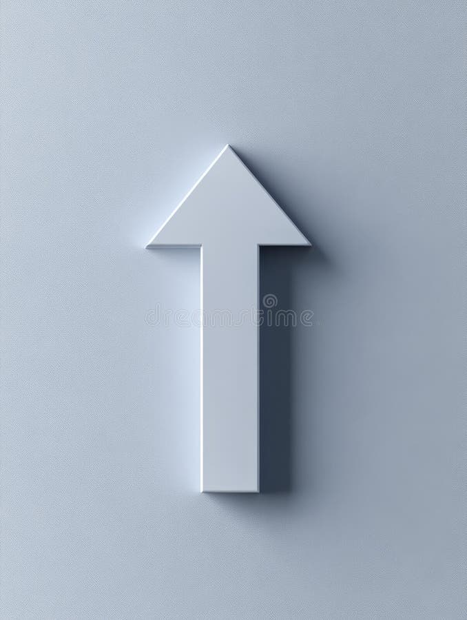 White Arrow Pointing Upward Simple Clean White Arrow Pointing Upwards ...