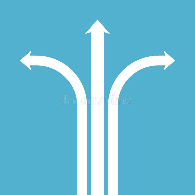 White Arrow, Separation Concept Stock Vector - Illustration of flat ...