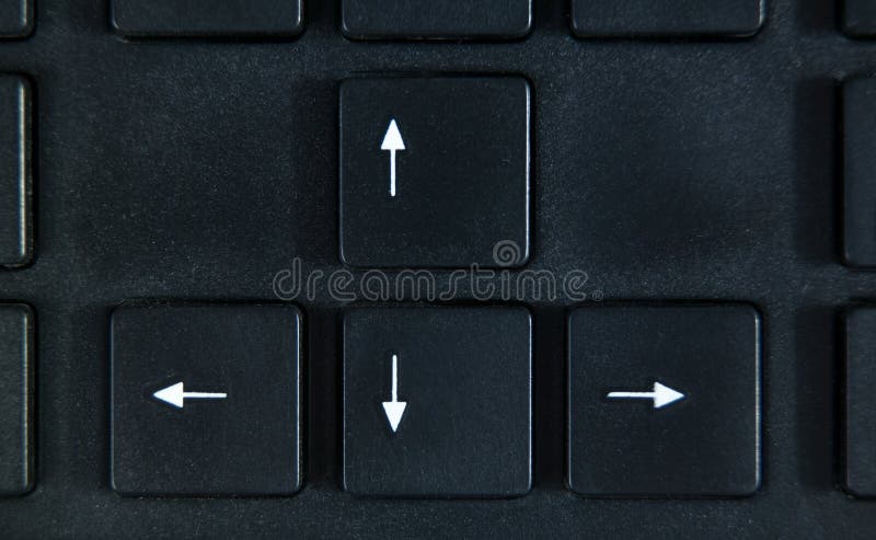 4 White Arrows on the Black Buttons of Black Keyboard Close Up Stock ... 4 White Arrows on the Black Buttons of Black Keyboard Close Up Stock ...
