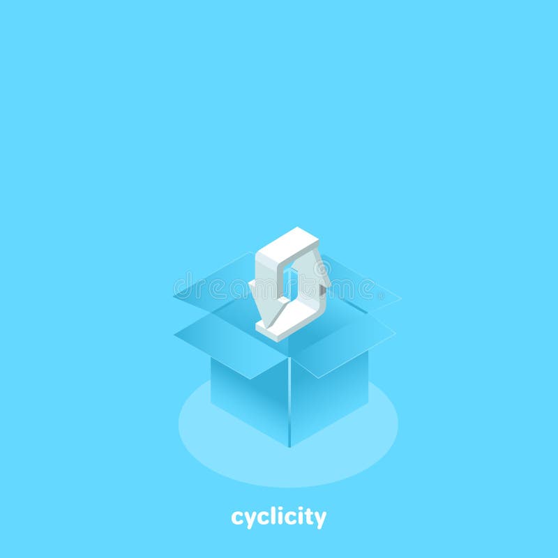 White Arrows are Looped in the Box Stock Vector - Illustration of ...