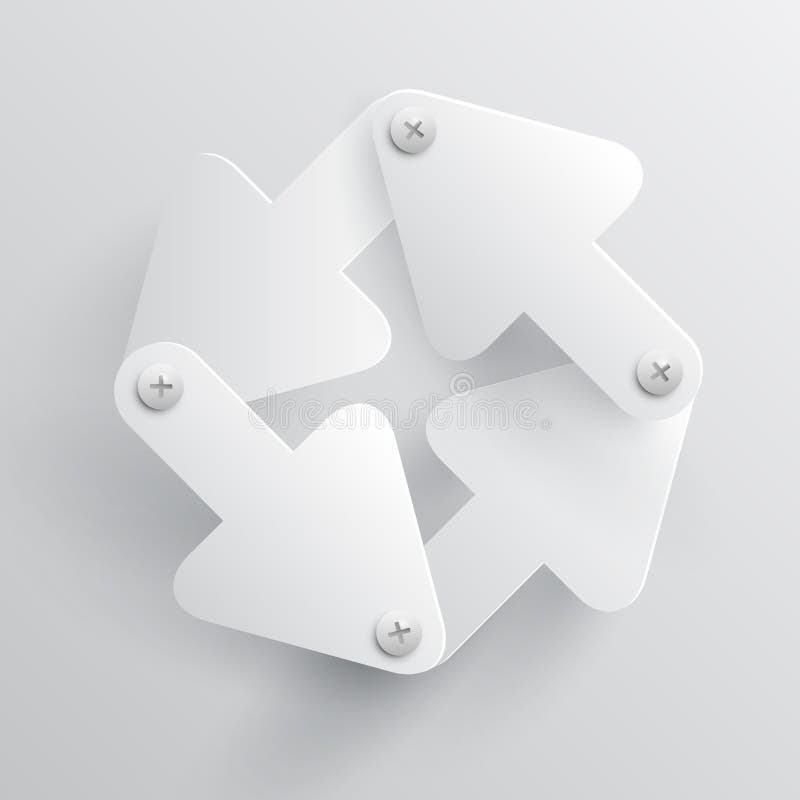 White Arrows Vector Illustration Stock Vector - Illustration of ...