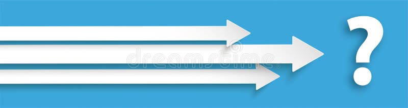 3 Arrows Question Blue Header Stock Vector - Illustration of bubble ...