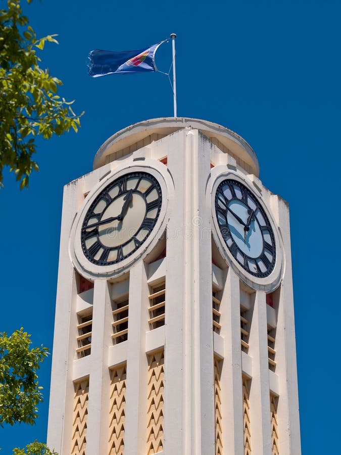 White art deco clock tower stock image. Image of white - 27057949