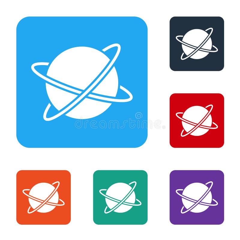 White Artificial Satellites Orbiting The Planet Earth In Outer Space ...