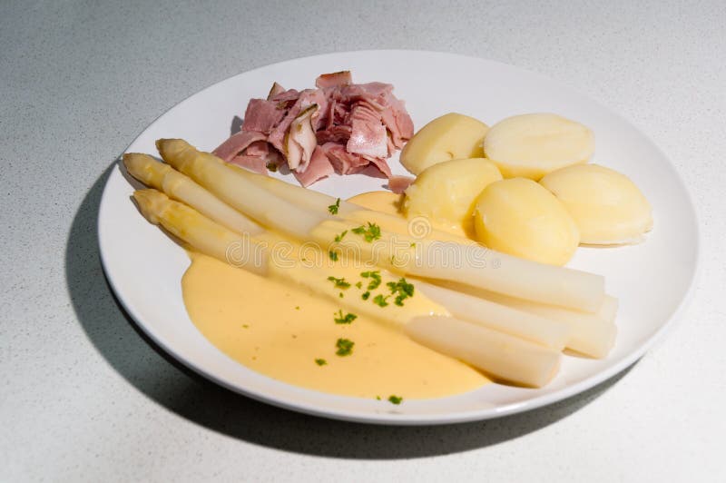 White Asparagus (German Asparagus) Meal Stock Photo - Image of natural ...