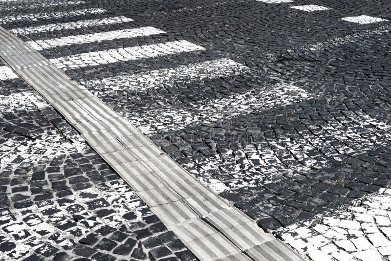 White on Asphalt Crosswalks Stock Image - Image of path, cross: 73182579