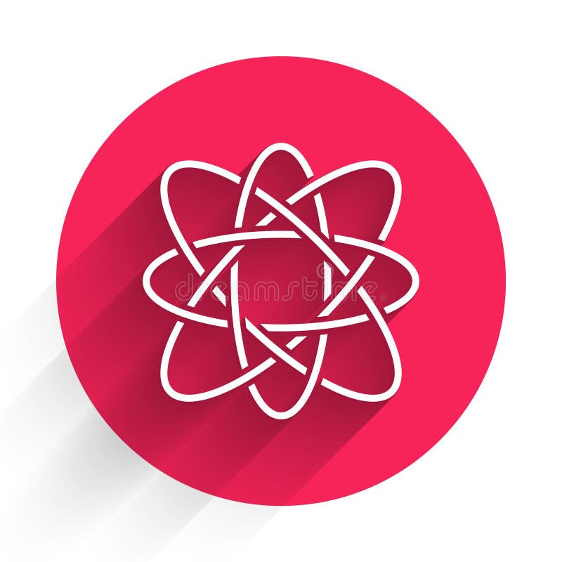 New White Atom Icon on Brown Dark Background,Atom Icons Stock ...