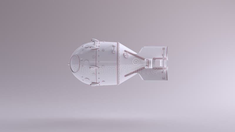 White Atomic Bomb Nuclear Weapon Stock Illustration - Illustration of ...