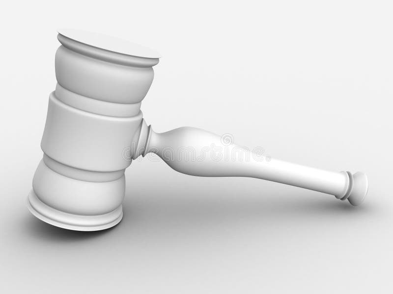 White auction hammer stock illustration. Illustration of deals - 20063602