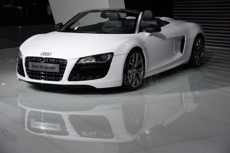 White audi r8 spyder editorial image. Image of chinese - 26572305