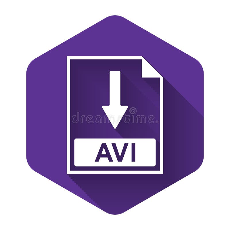 AVI File Document Icon. Download AVI Button Icon Isolated Stock Vector ...