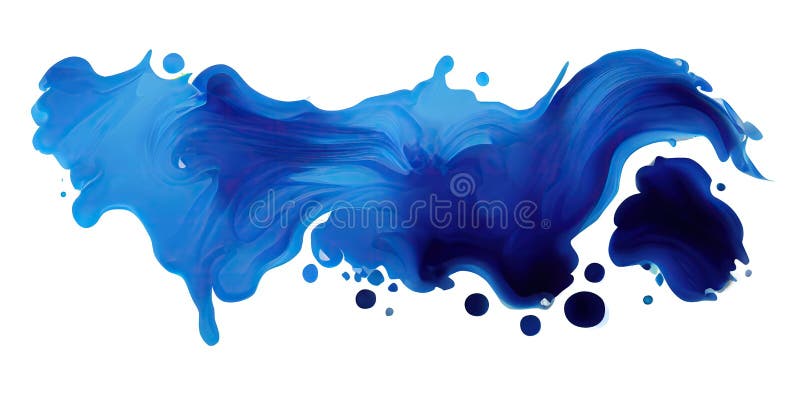 A White Backdrop with a Blue Gradient Dab of Paint. Stock Illustration ...