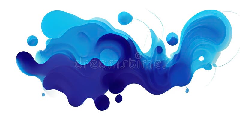 A White Backdrop with a Blue Gradient Dab of Paint. Stock Illustration ...