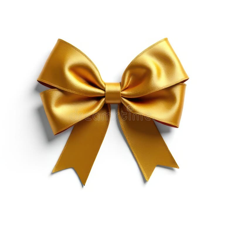 White Backdrop and Golden Gift Bow in PNG Format with Transparency ...