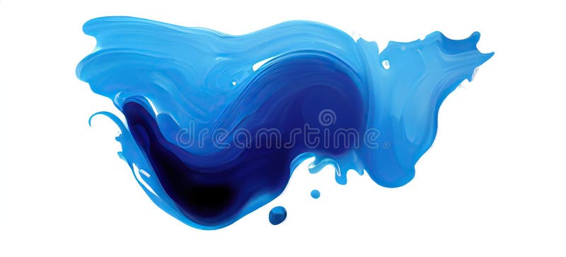 A White Backdrop with a Gradient Smear of Blue Liquid Paint. Stock ...