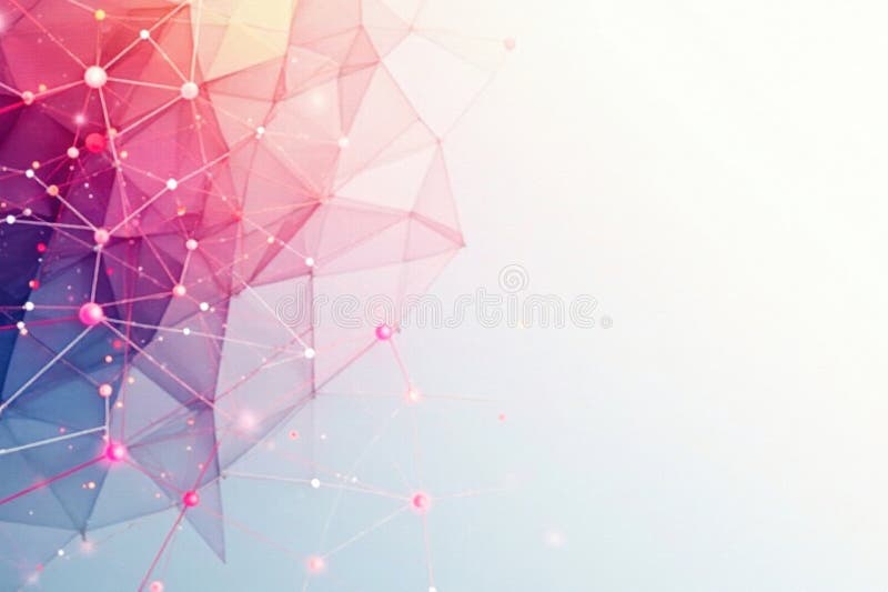 White Backdrop, Interconnected Low Poly Lines, Digital Art, Abstract ...