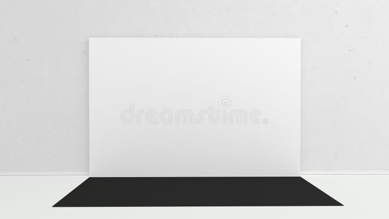 White Backdrop 3x5 Meters in Room with Grey Paint on Wall. 3d Render ...