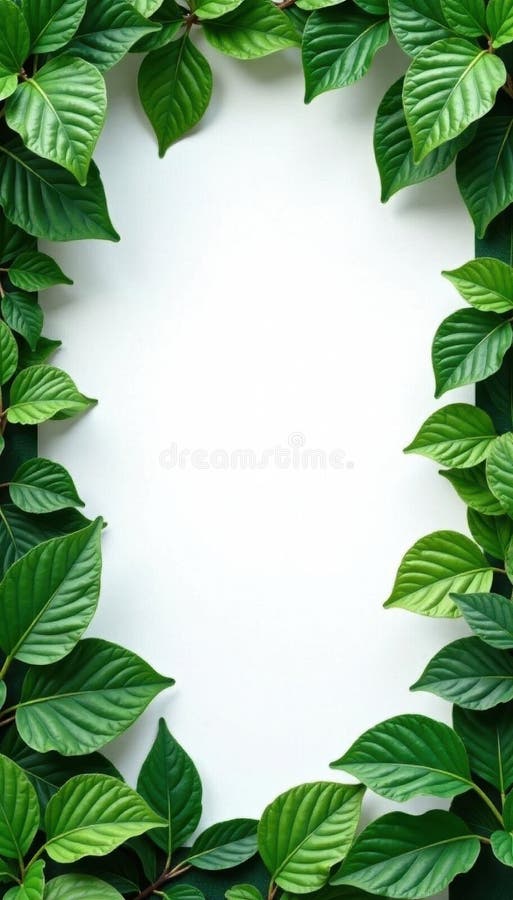 White Backdrop, Wild Liana Vine, Jungle Frame, Close Up, Botany, Illustration Stock Illustration ...