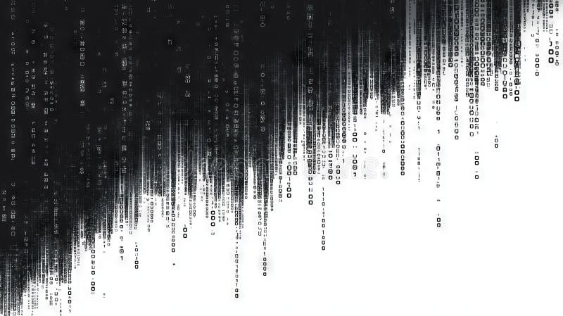 A White Background with an Abstract Binary Computer Code Matrix, Showing Zeros and Ones Stock ...