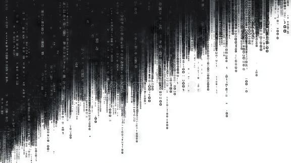 A White Background With An Abstract Binary Computer Code Matrix