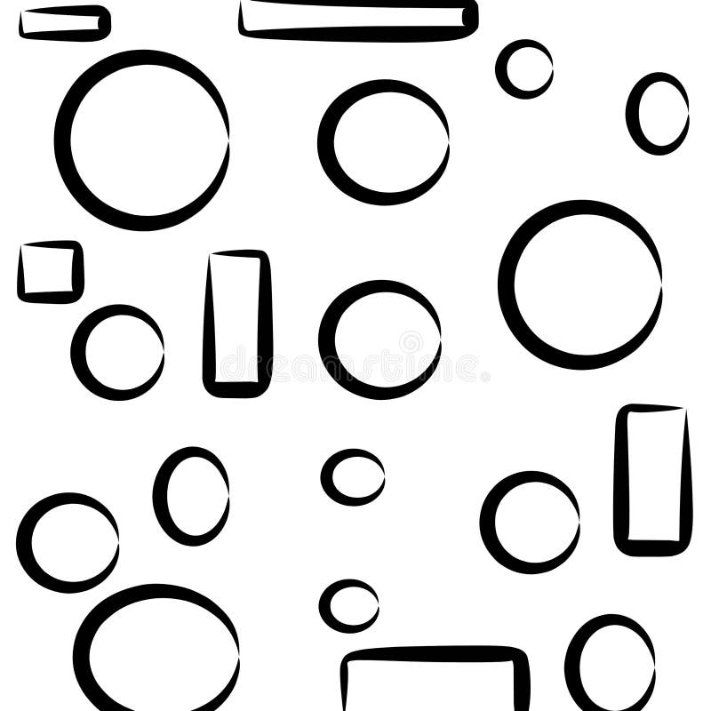 White Background with Abstract Circle and Rectangle Pattern Simple ...