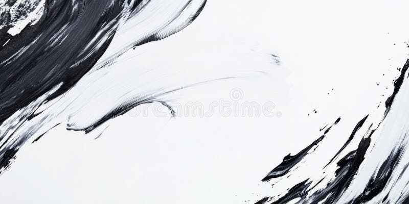 A White Background with Abstract, Dynamic Brushstroke Marks, Resembling ...