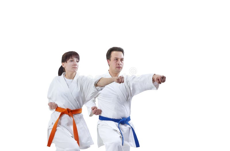 Punch Arm Adult Athletes are Beating in Karategi Stock Photo - Image of ...