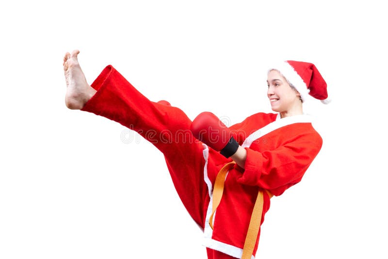 The Athlete Beats a Kick Leg Forward Stock Photo - Image of children ...