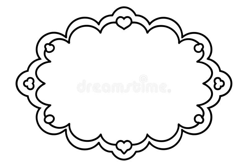 White Hearts Black Border Stock Illustrations – 2,716 White Hearts ...