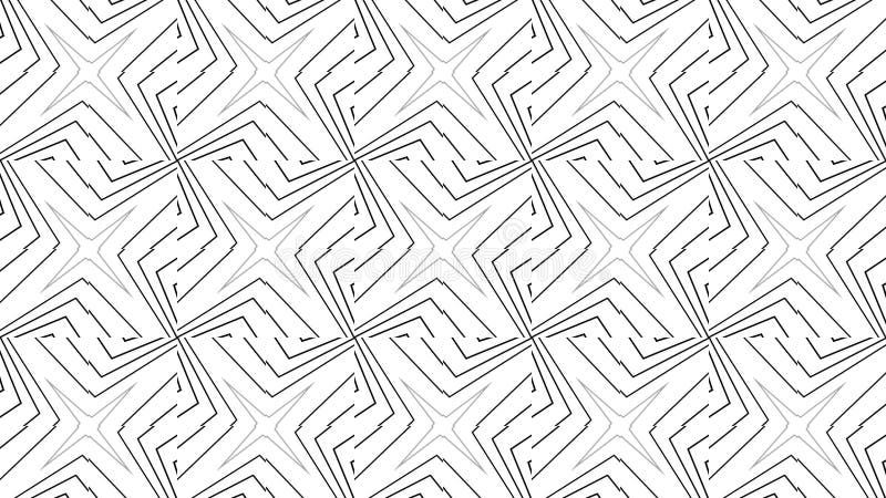 White Background, Black Line Pattern Moving in an Interesting Pattern ...