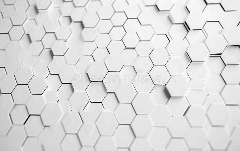 Abstract White Hexagon Pattern Background Stock Illustration ...