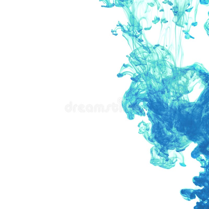White Background with Blue Ink in Water Stock Illustration ...