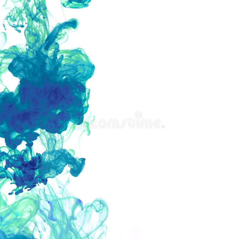 White Background with Blue Ink in Water Stock Illustration ...