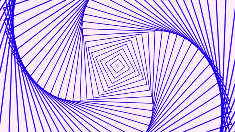 White Background with Blue Lines Rotating Over and Over Again. Stock ...