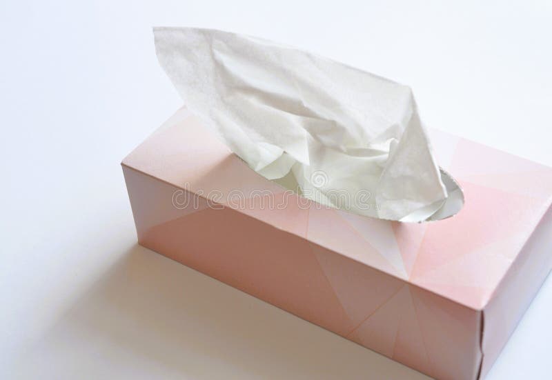 Box of Paper Tissues on White Background Stock Illustration ...