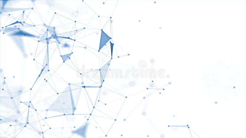 Blue Plexus Connecting Dots on White Background Stock Illustration ...