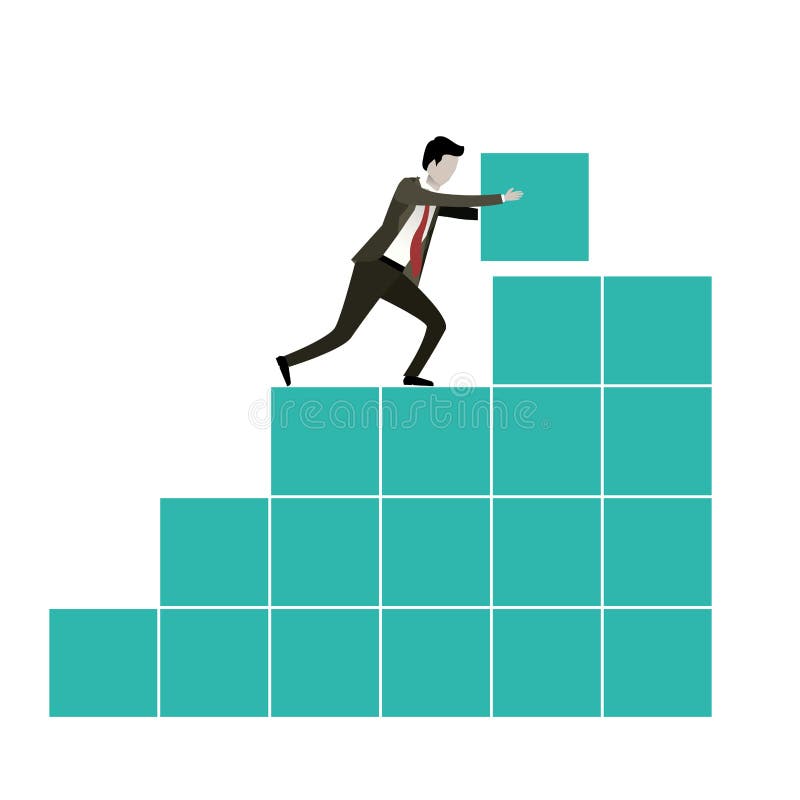 Pushing block stock illustration. Illustration of cubic - 22684015