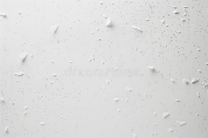 Minimalist White Background with Scattered Paper Fragments Stock ...