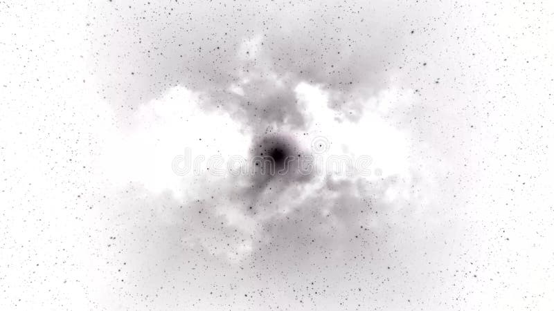 White Background with Clouds, Black Dust, Flashing, Effect of Distant ...