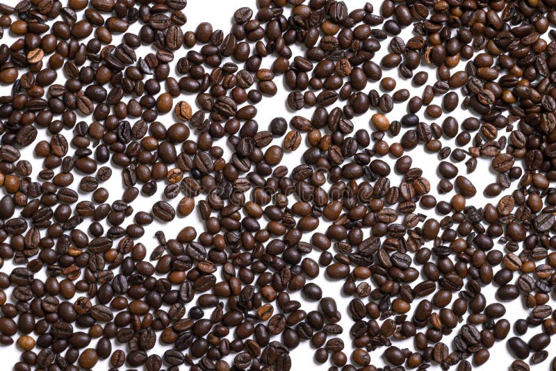 Metal Spoon with Coffee Beans Side View Stock Photo - Image of ...