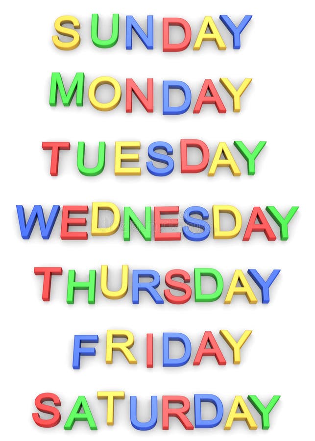 Weekdays stock image. Image of letter, season, time, weekdays - 29939875