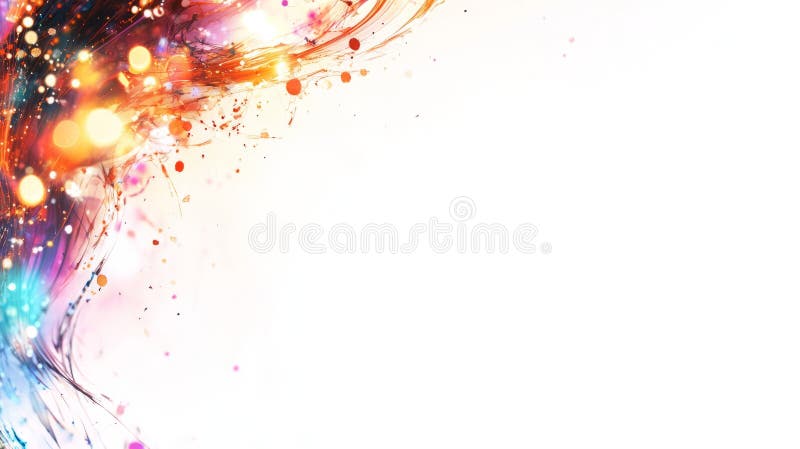 A White Background with a Colorful and Blurry Line Stock Illustration ...
