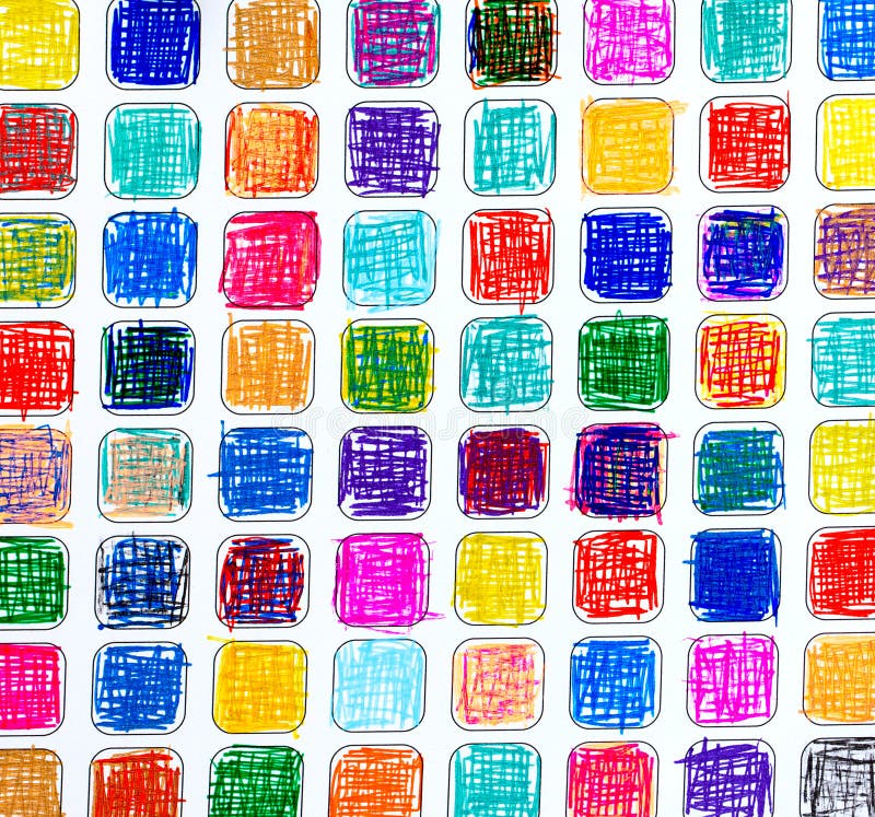 White Background with Colorful Little Squares Stock Illustration ...