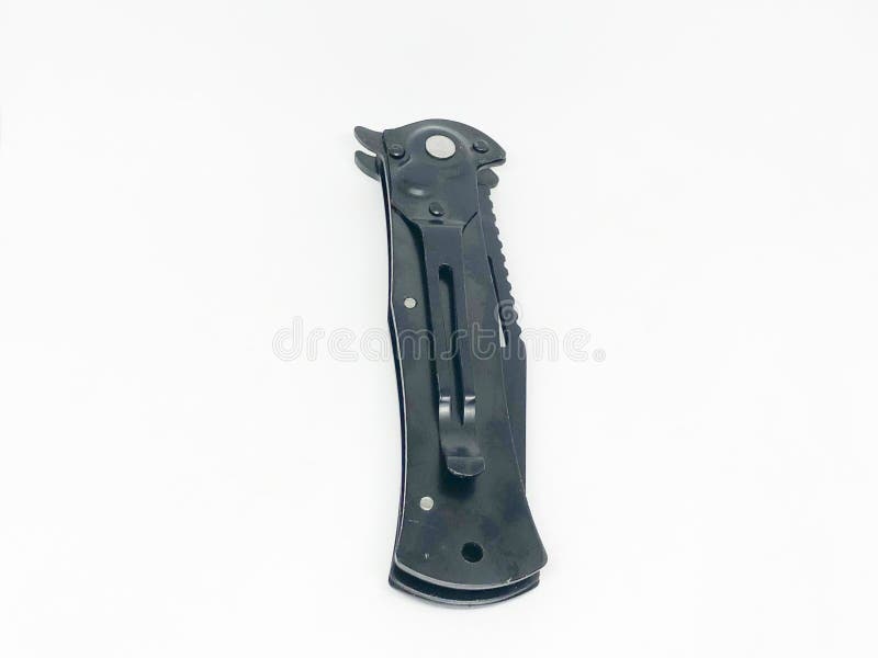 Automatic Pocket Knife Blade, White Background Stock Image - Image of ...