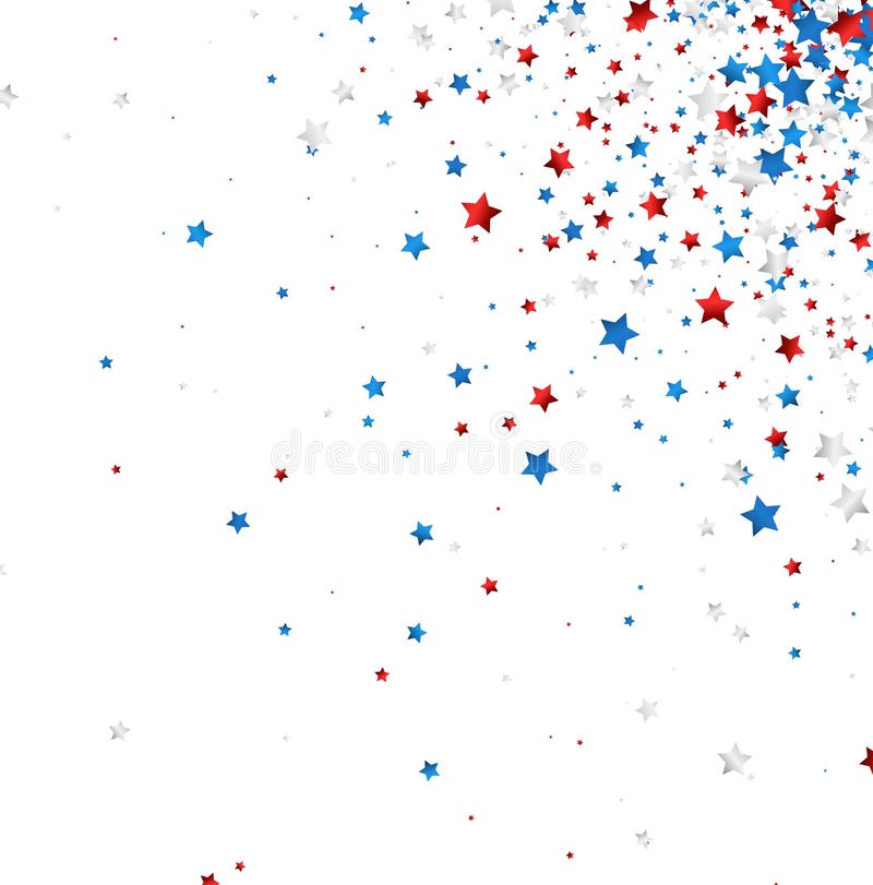 Red and Blue Stars Corner Frame Stock Vector - Illustration of american ...