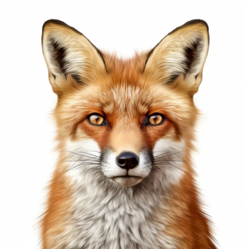 Detailed Vector Illustration of a Red Fox Face Stock Illustration ...