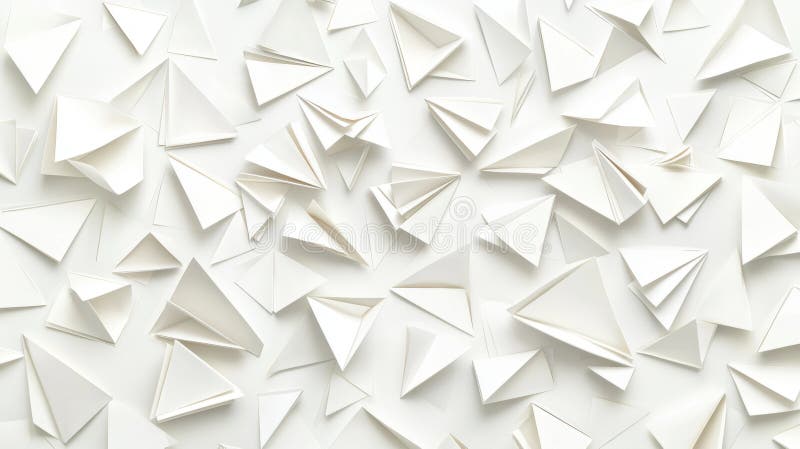 A White Background with a Complex Pattern of Overlapping Triangles ...
