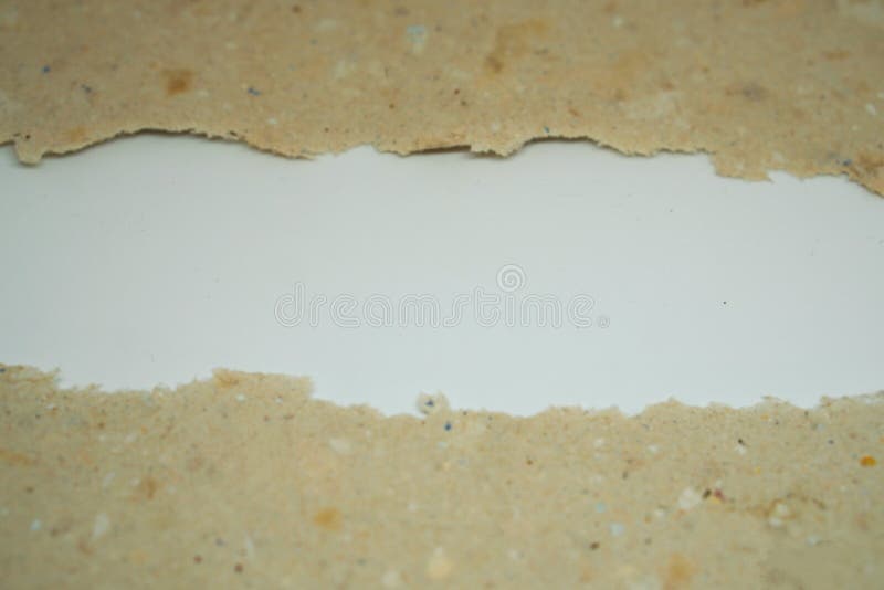 White Background with Copy Space and Pieces of Handmade Recycled Paper ...