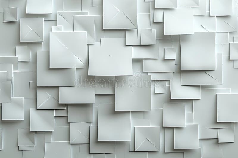 The White Background is Crafted from White Square Shapes, in the Style ...